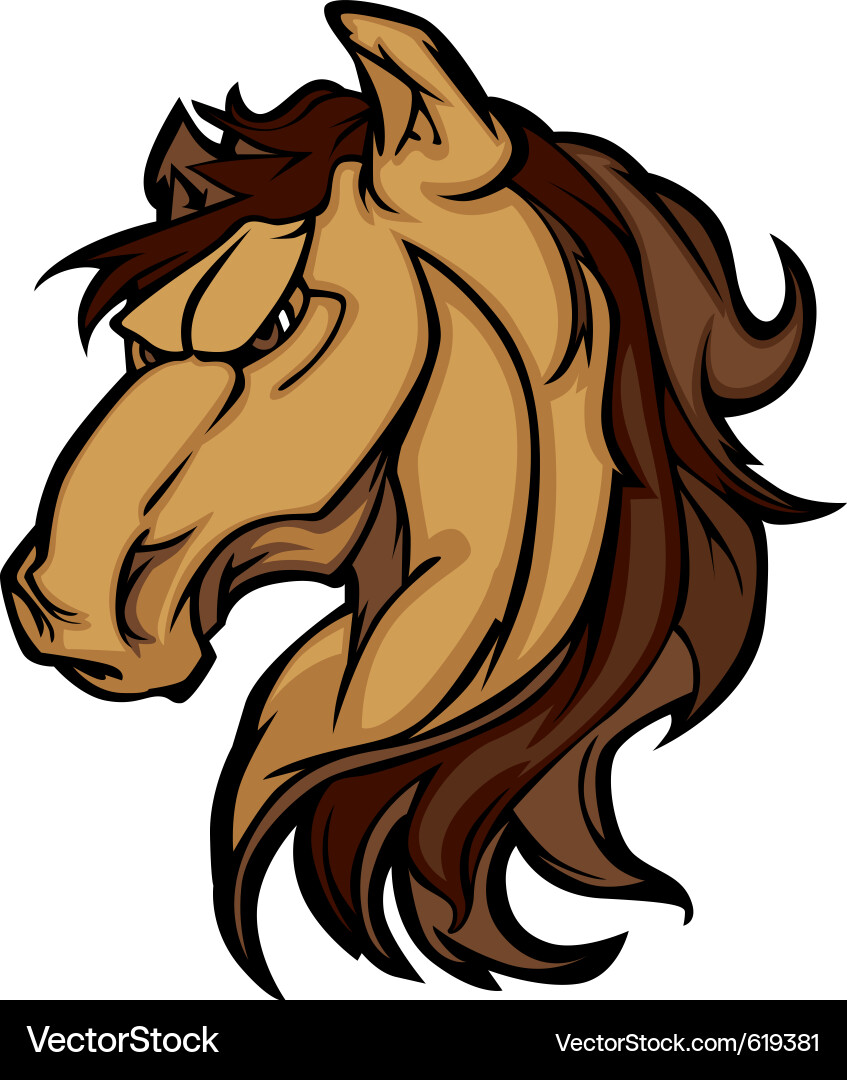 Powerful Mustang Mascot Royalty Free Vector Image