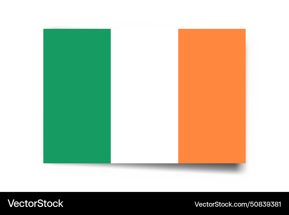 Rectangle flag of ireland Royalty Free Vector Image