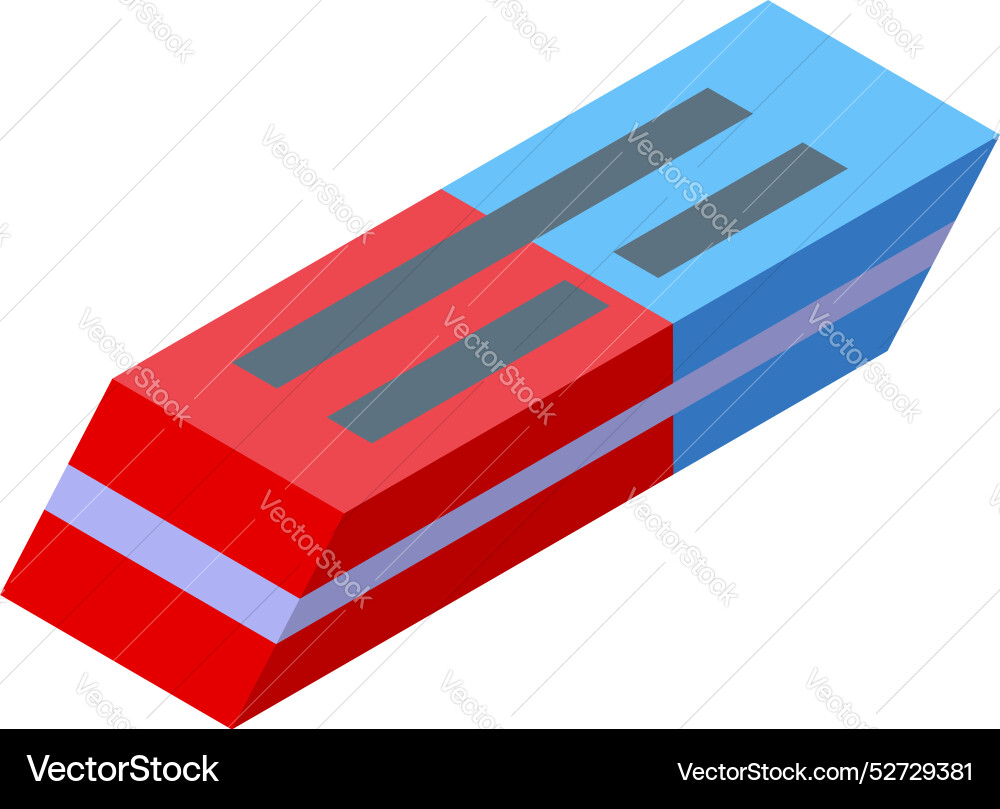 Red and blue eraser making mistakes disappear from