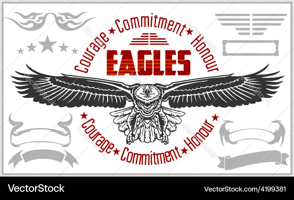 Retro Eagle Emblem - Vintage Label Royalty Free Vector Image
