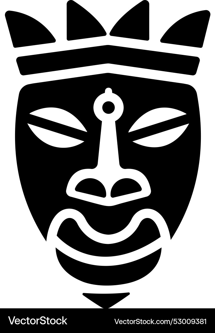 Wooden mask Royalty Free Vector Image - VectorStock