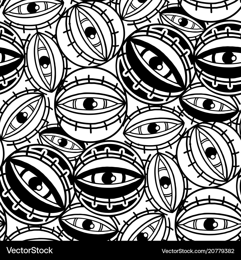 All Seeing Eye Pattern Royalty Free Vector Image