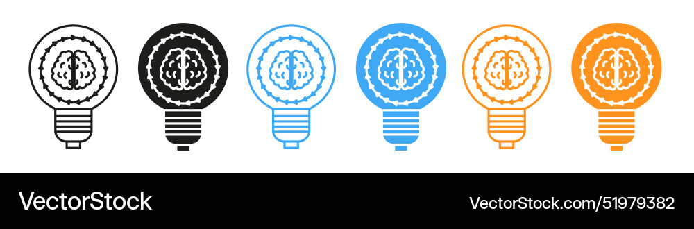 Brainpower and creative thinking depicted Vector Image