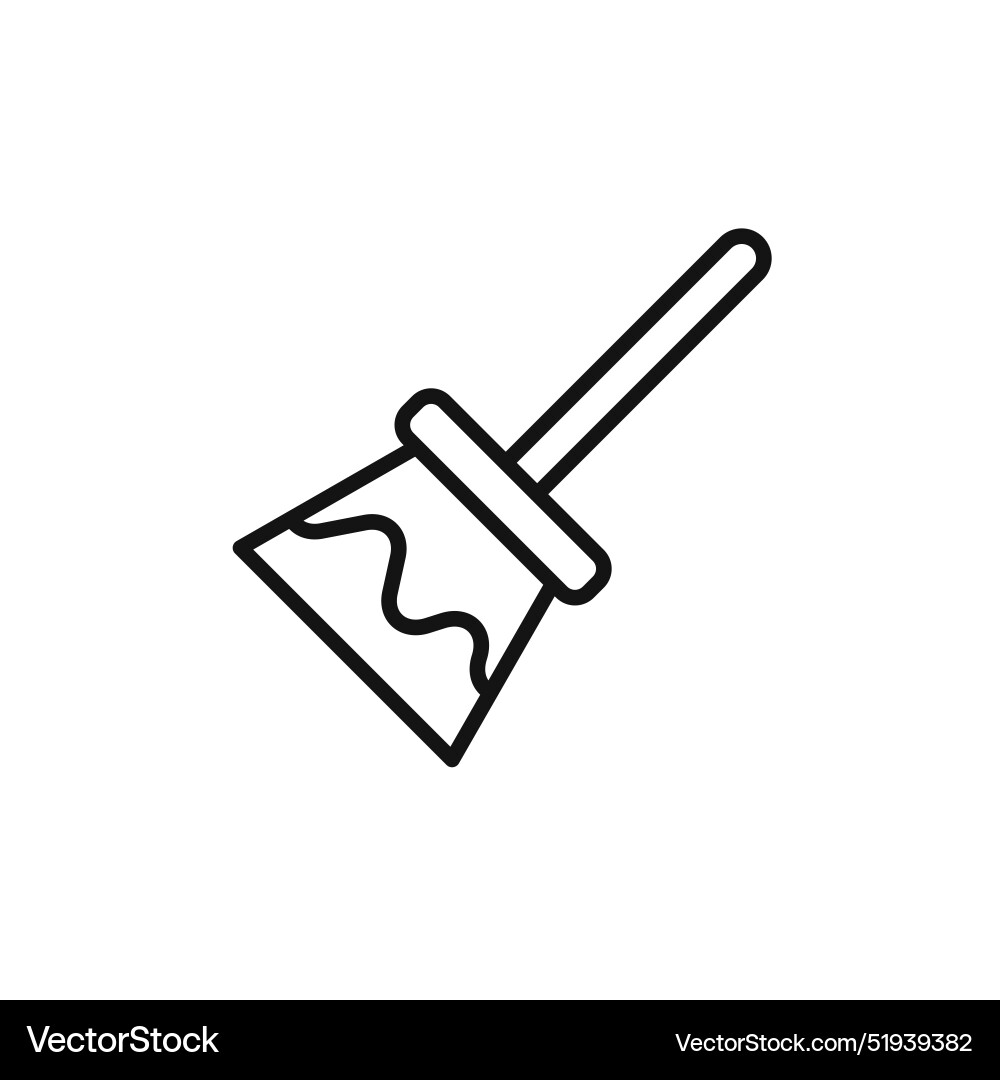 Broom icon logo sign outline Royalty Free Vector Image