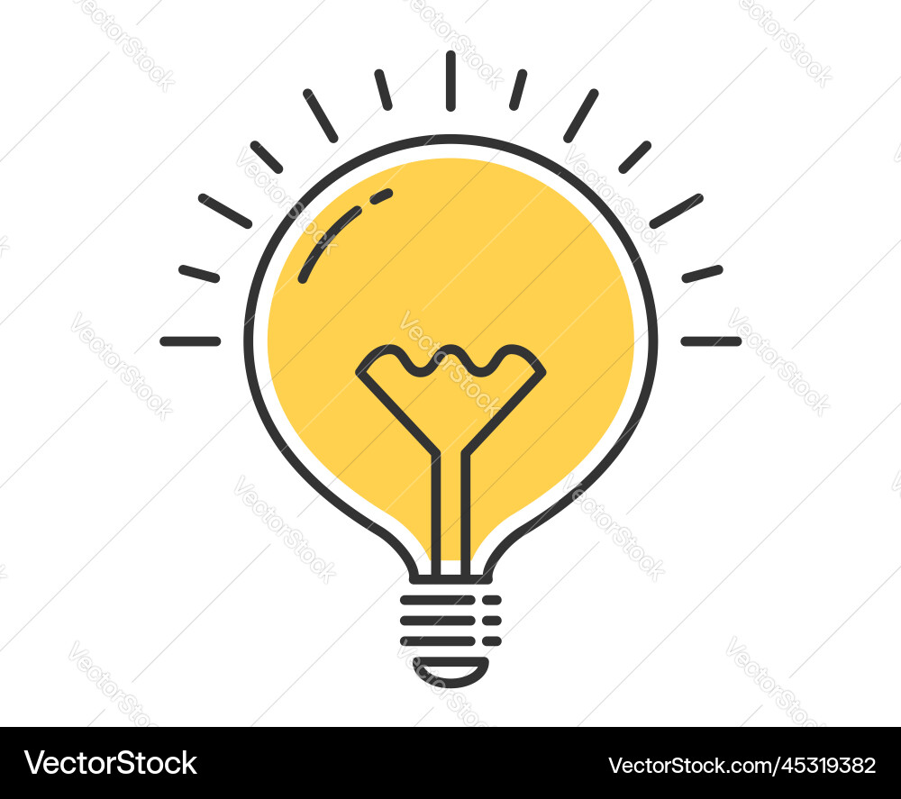 Bulb line icon Royalty Free Vector Image - VectorStock