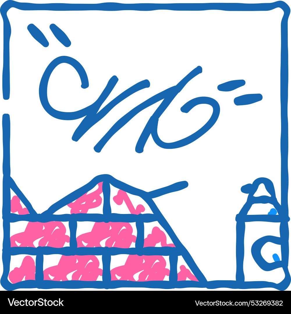 Graffiti on wall icon doodle Royalty Free Vector Image