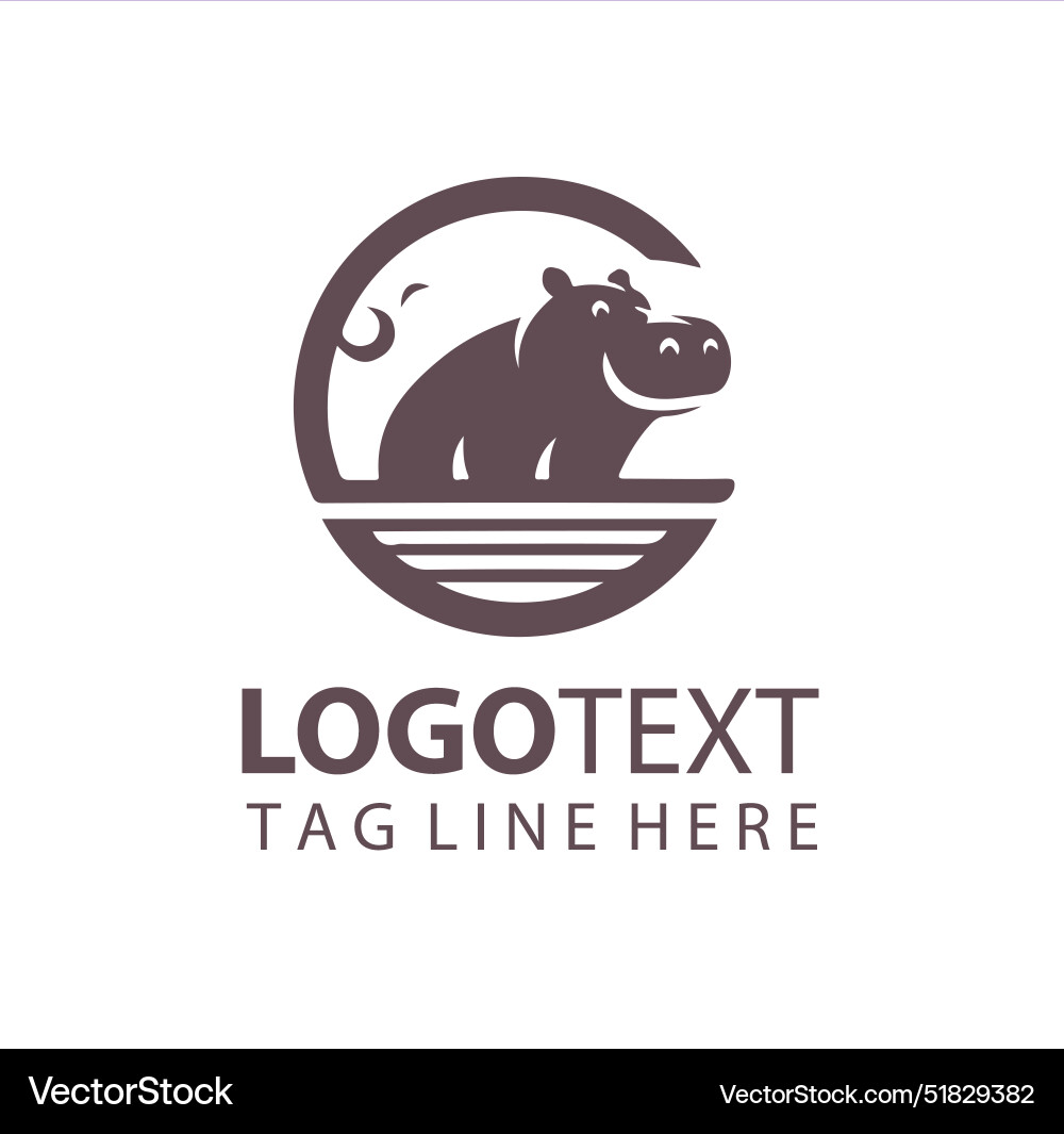 Hippo logo Royalty Free Vector Image - VectorStock