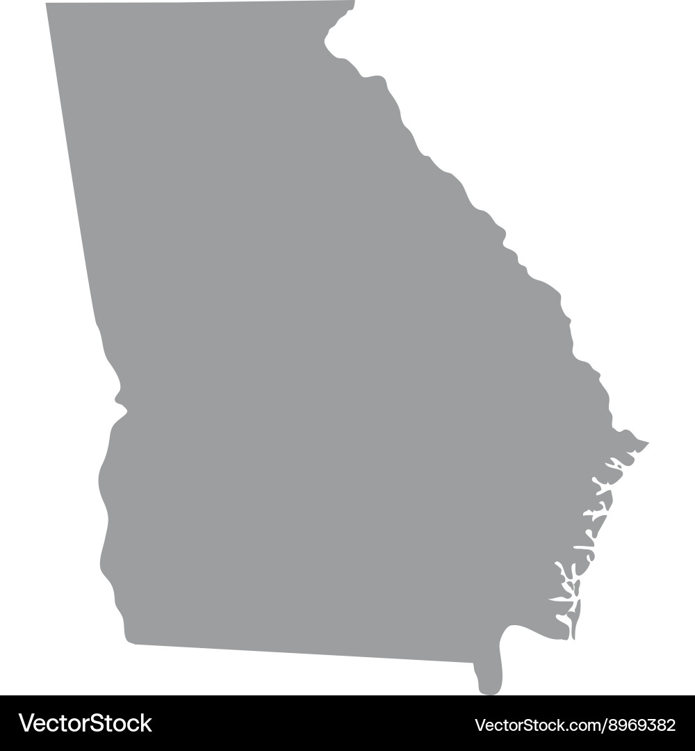 Map of the us state georgia Royalty Free Vector Image