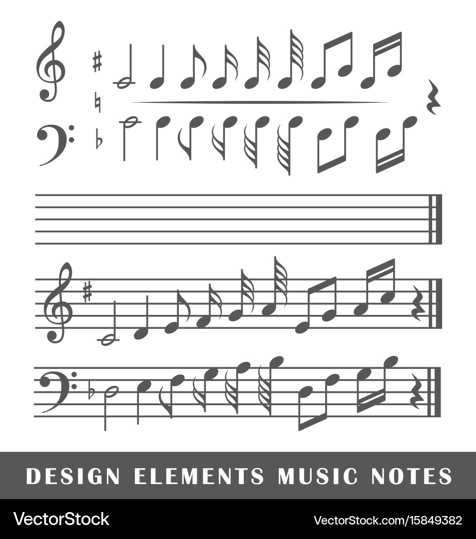 Music notes Royalty Free Vector Image - VectorStock