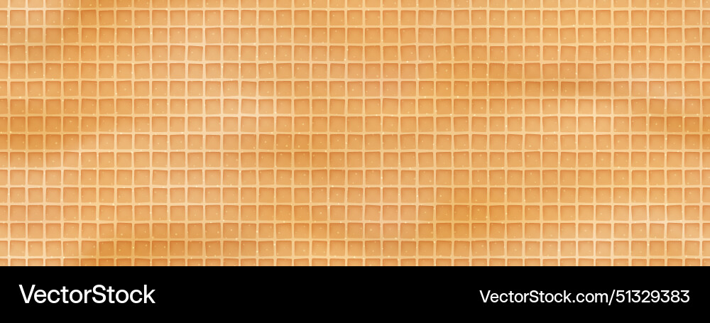 Belgian waffle seamless texture with squares Vector Image