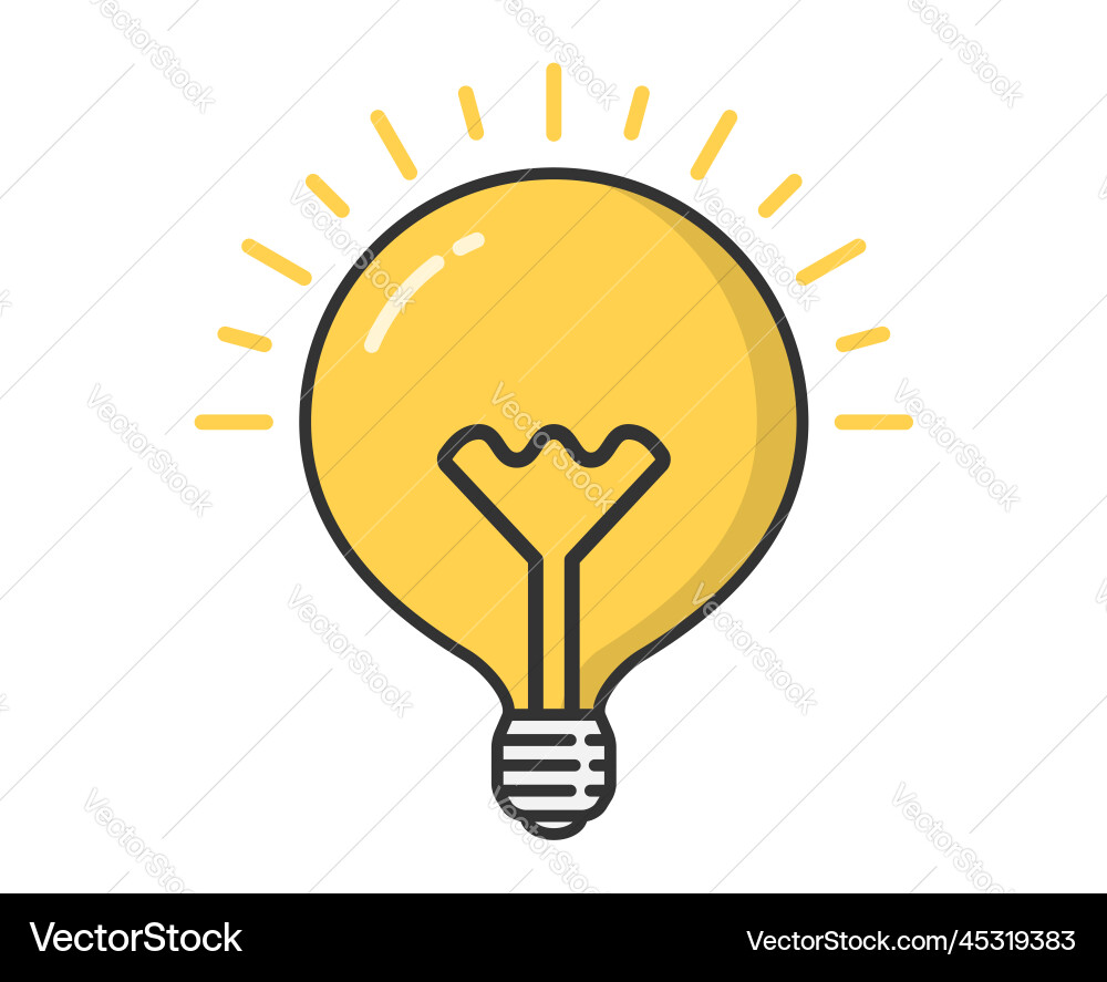 Bulb icon Royalty Free Vector Image - VectorStock