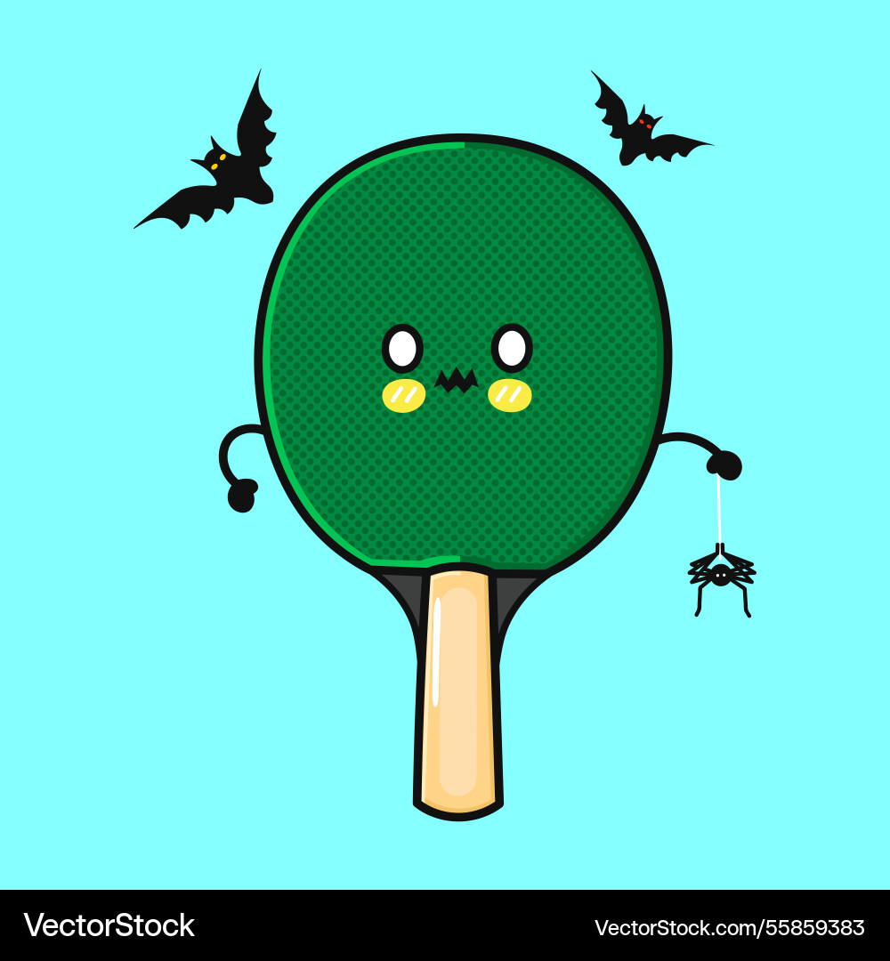 Cartoon table tennis racket cute ping pong paddle Vector Image