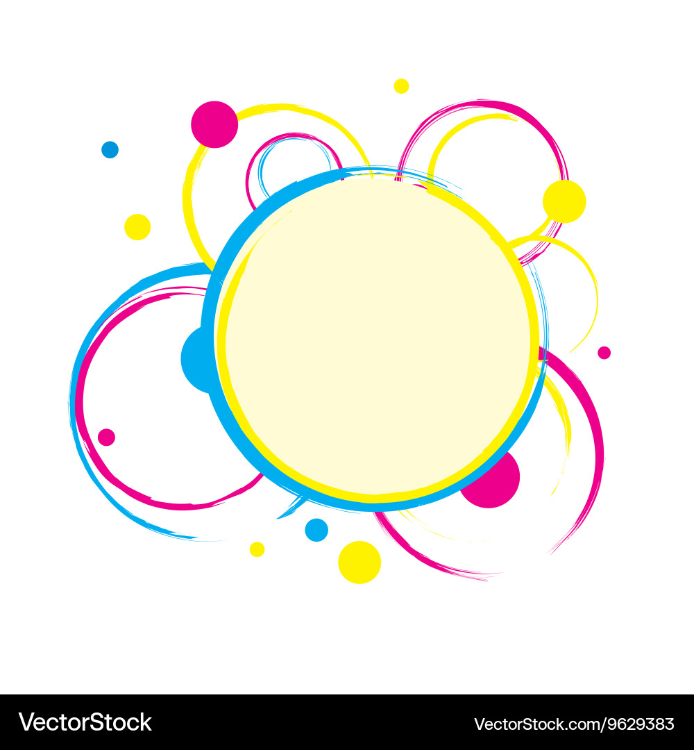 Colorful circles background with blank space Vector Image