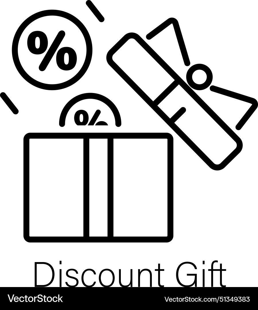 Discount gift Royalty Free Vector Image - VectorStock