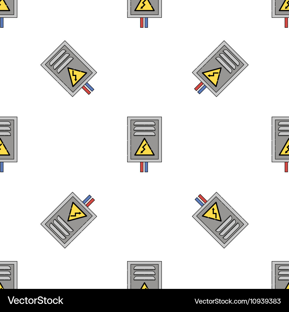 Electricity flat icon pattern Royalty Free Vector Image