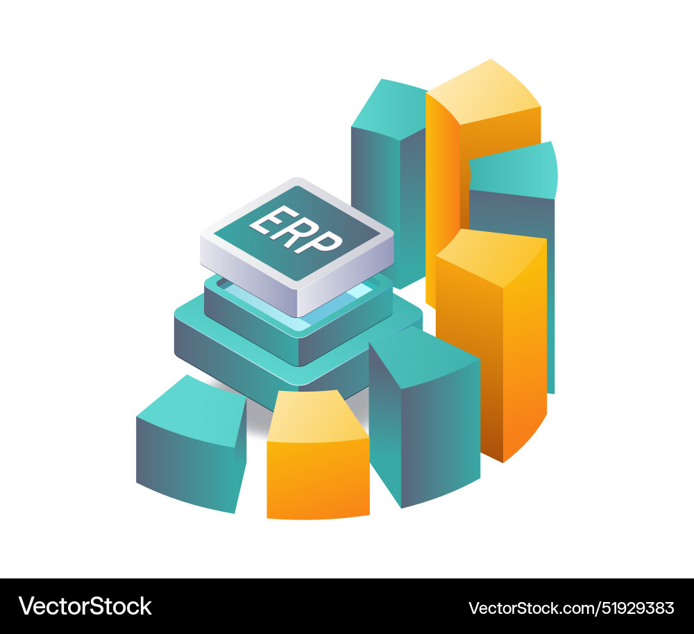 Erp application for business development Vector Image