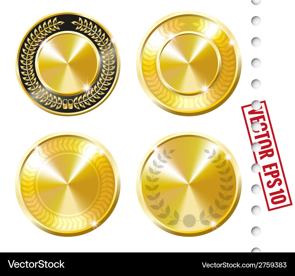 Gold labels Royalty Free Vector Image - VectorStock