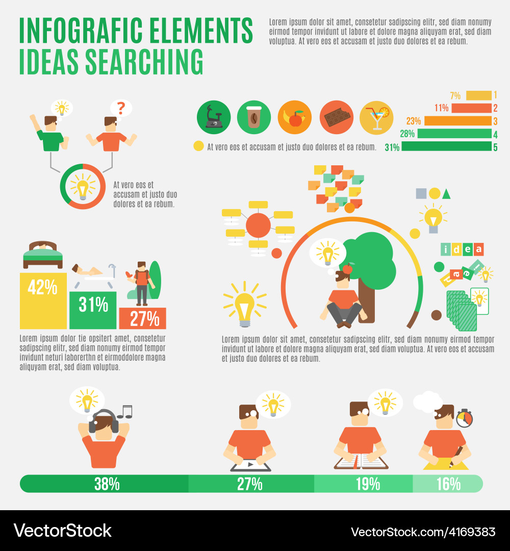 Ideas infographic set Royalty Free Vector Image