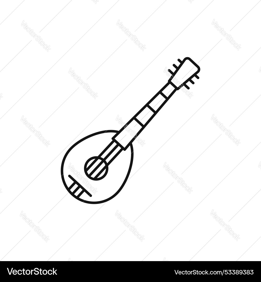 Mandolin icon isolated on white background Vector Image