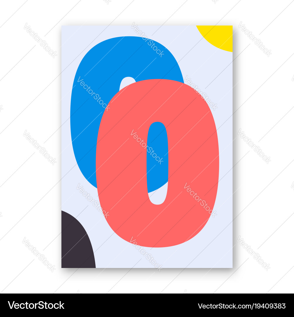 Number 0 poster Royalty Free Vector Image - VectorStock
