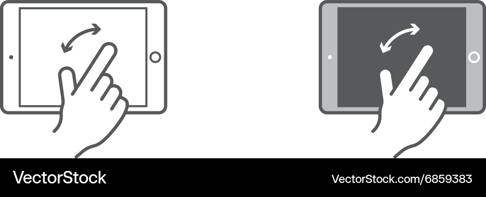 Set icons with hands holding smart device Vector Image