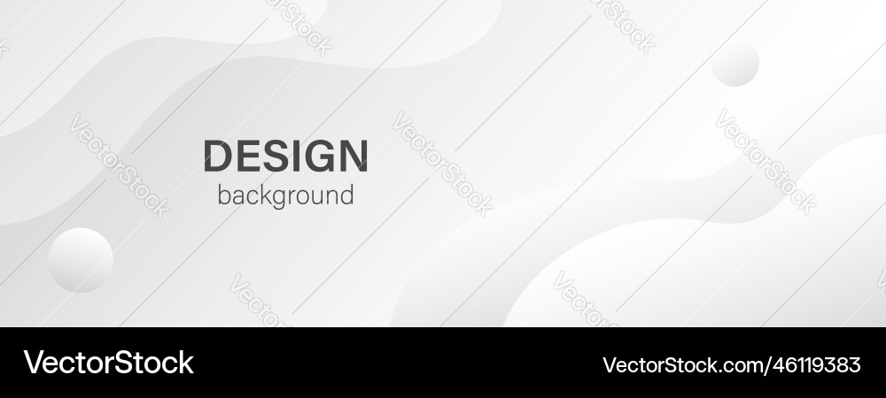 White liquid wavy banner template for facebook Vector Image