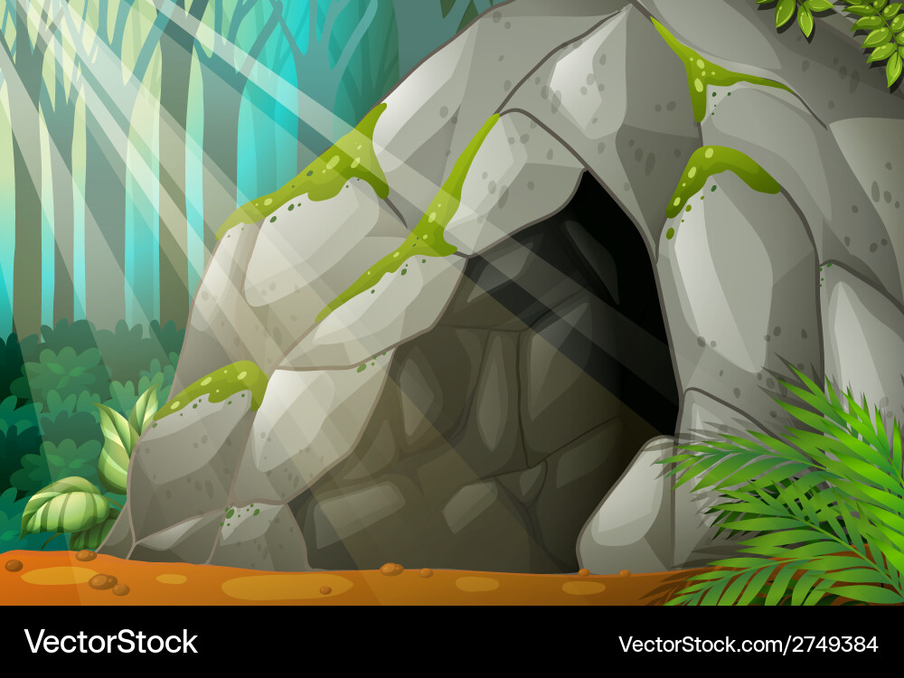 A cave Royalty Free Vector Image - VectorStock