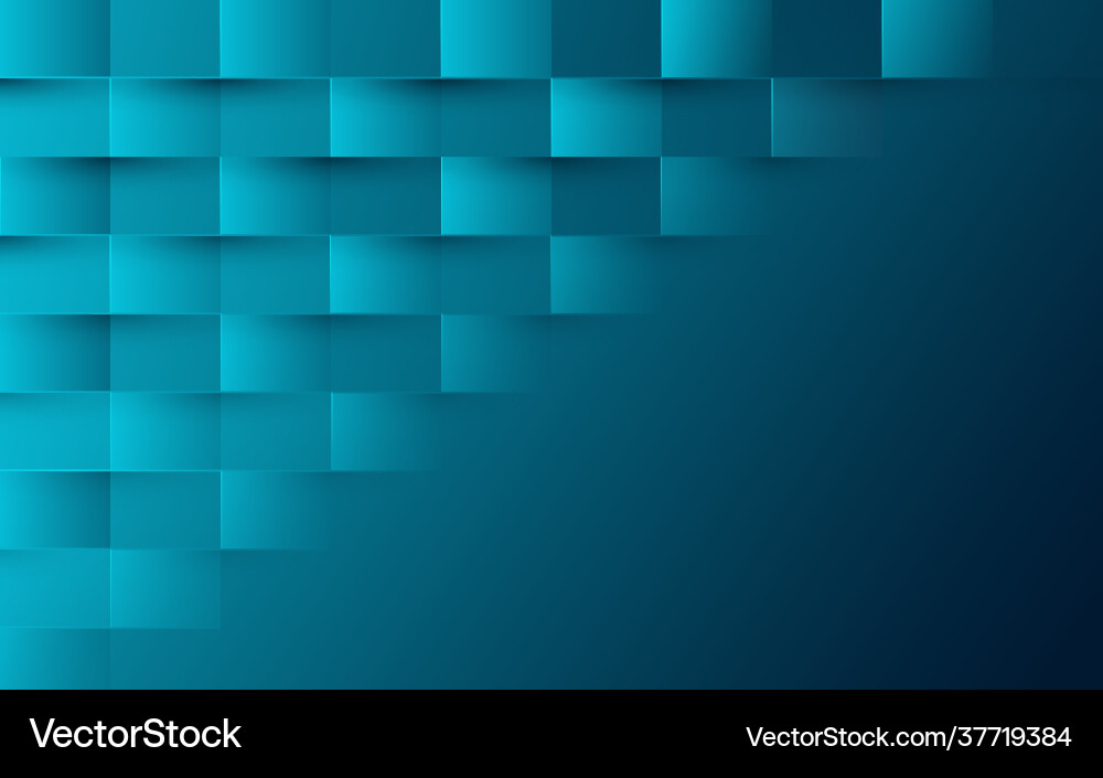 Abstract blue turquoise color modern square Vector Image