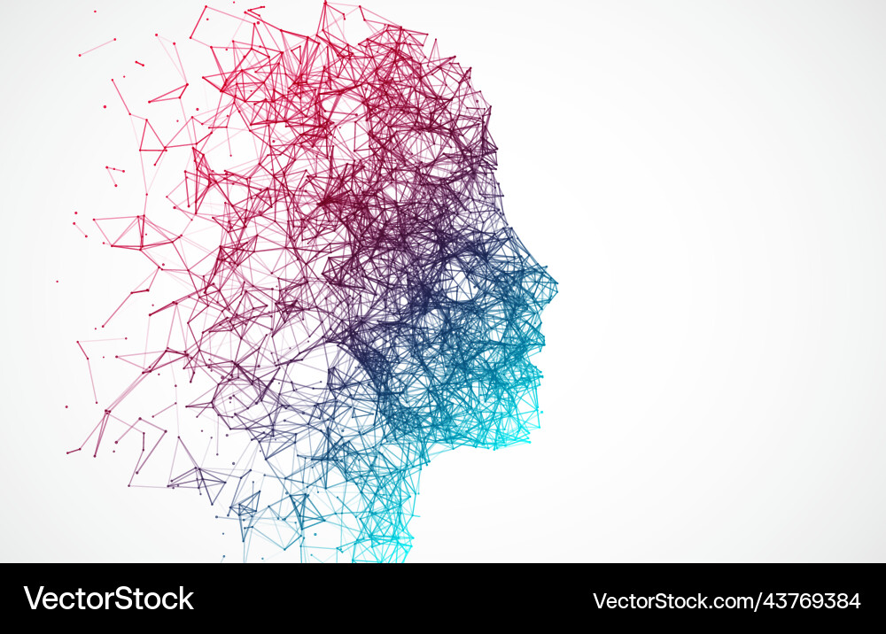 Artificial Intelligence Concept Creative Brain Vector Image