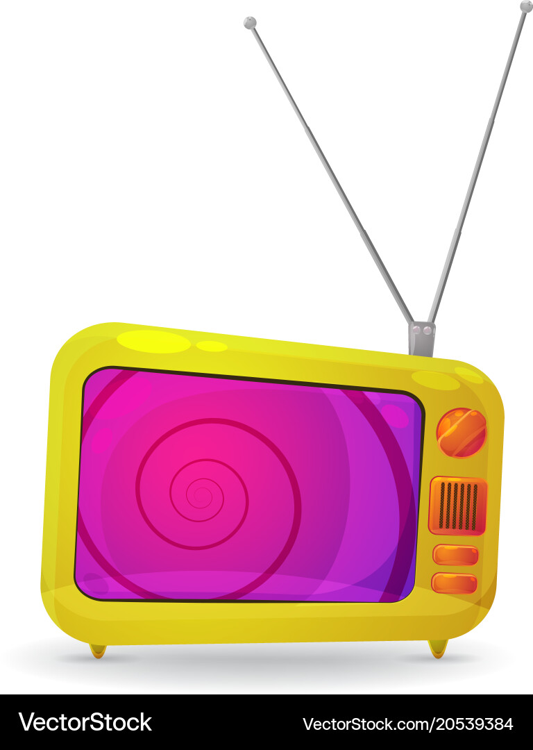Cartoon tv Royalty Free Vector Image - VectorStock