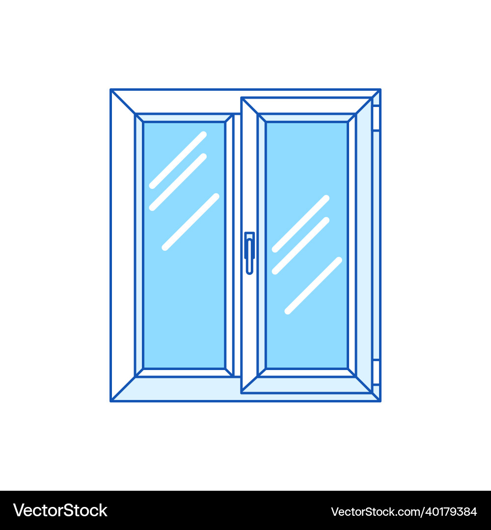 Double glazed window pvc plastic Royalty Free Vector Image