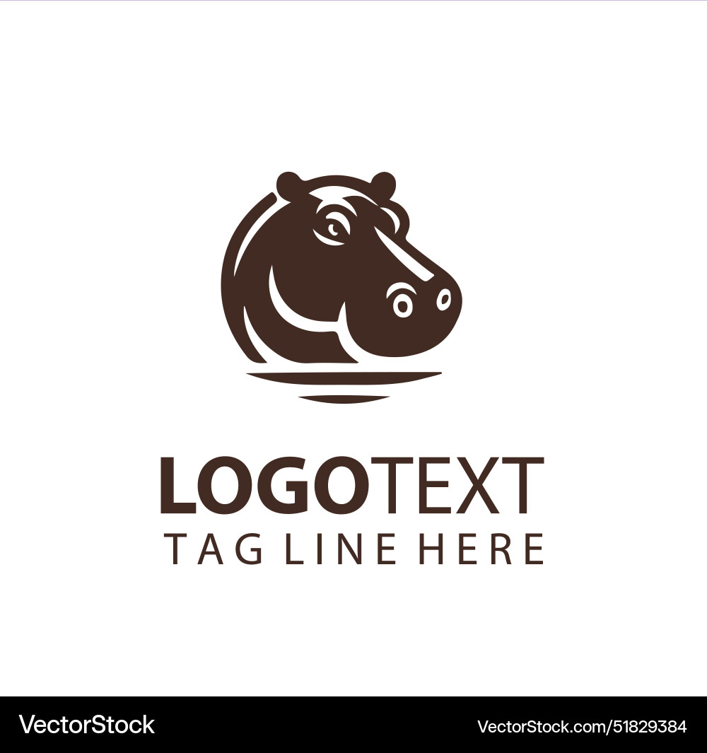 Hippo logo Royalty Free Vector Image - VectorStock