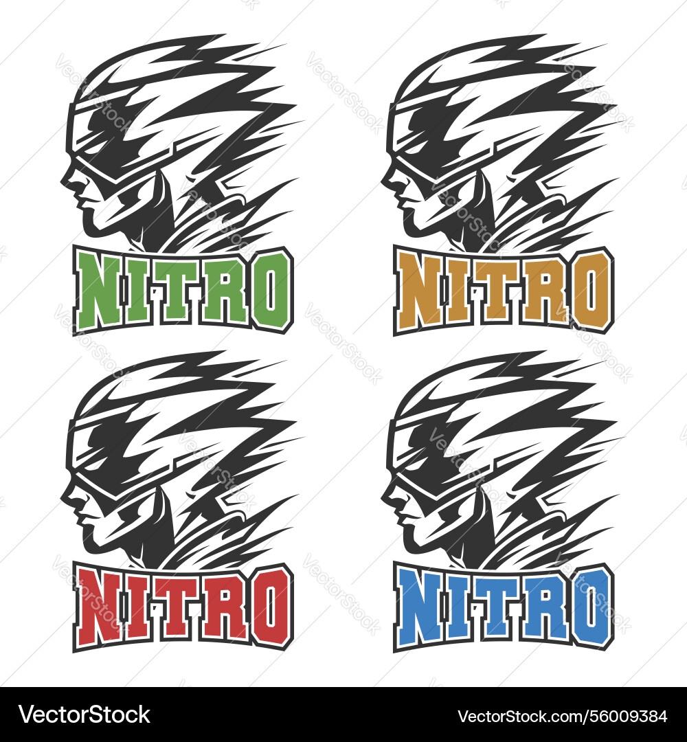 Nitro clip art design mascot Royalty Free Vector Image