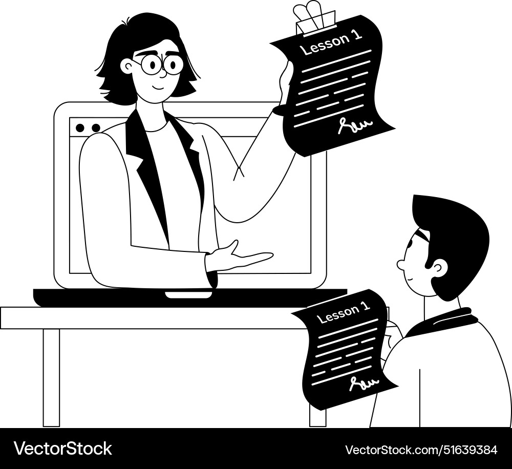 Online study Royalty Free Vector Image - VectorStock