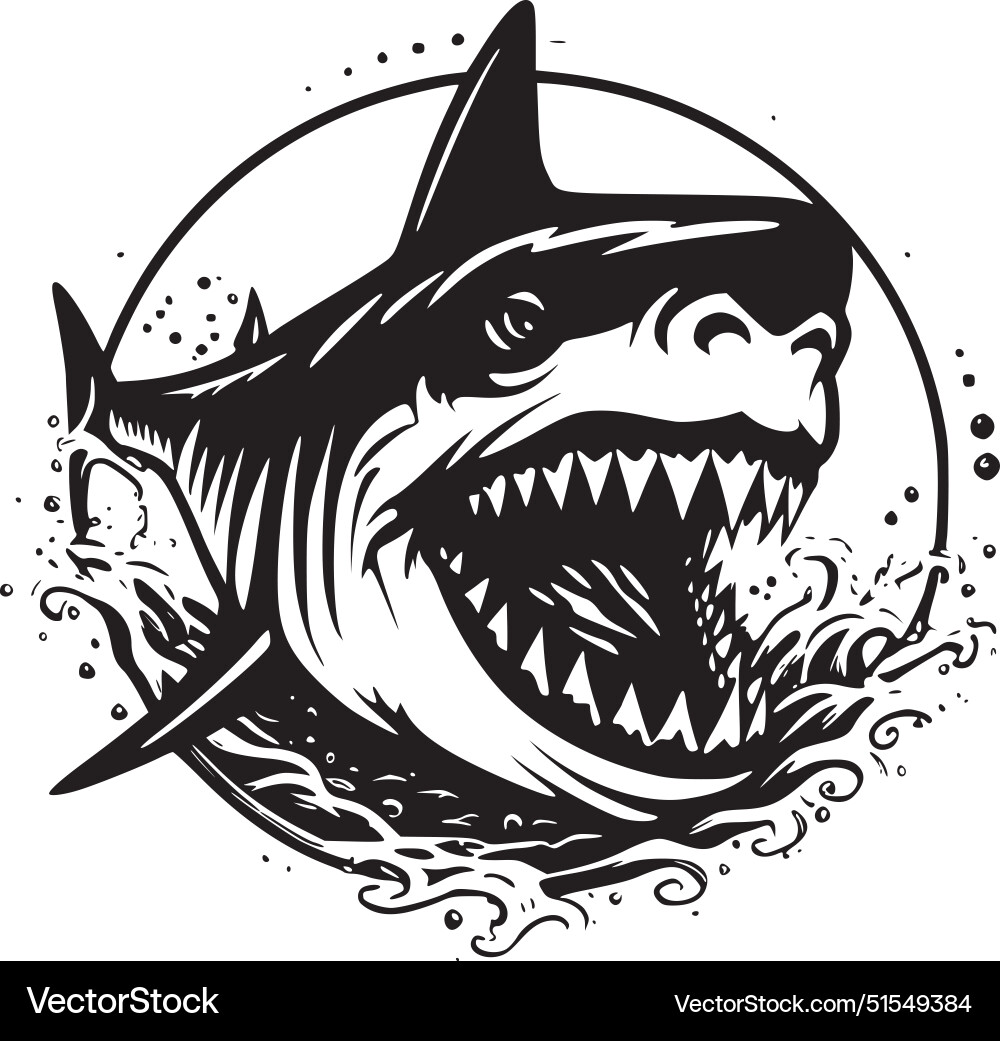 Shark - high quality logo - ideal for t-shirt Vector Image