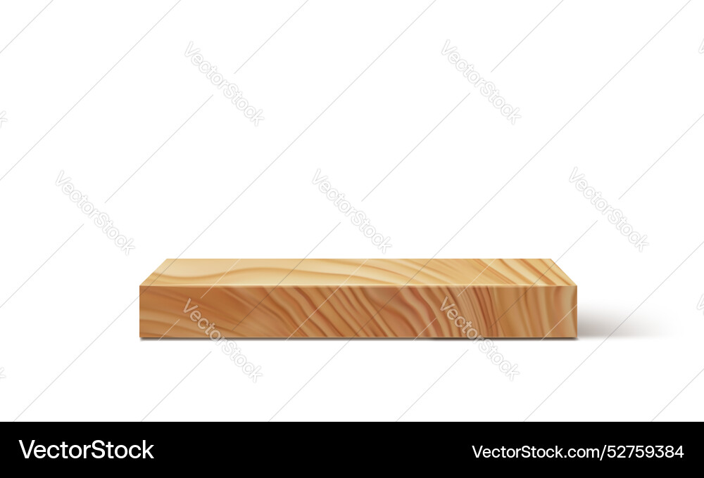 Square wooden podium platform display stage Vector Image