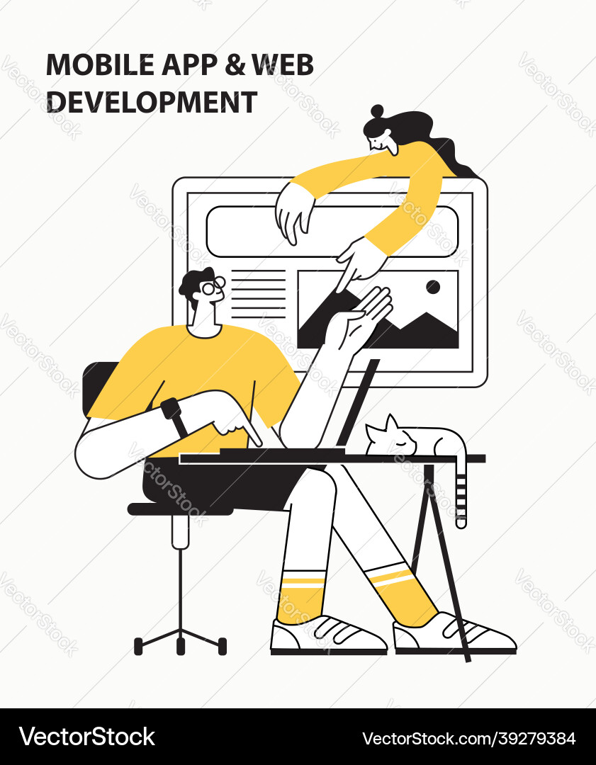 Web development agency abstract concept Royalty Free Vector