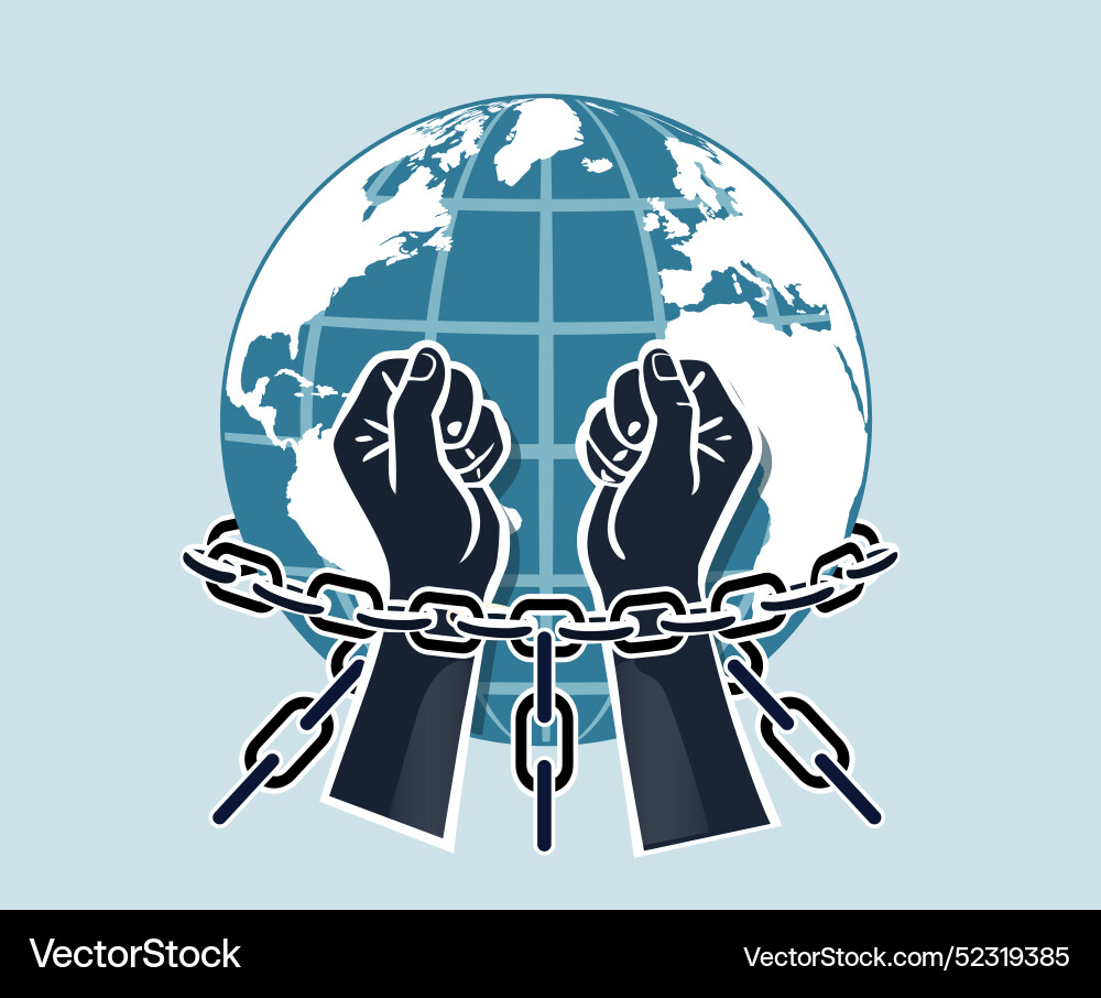 Break the chains of human trafficking Royalty Free Vector