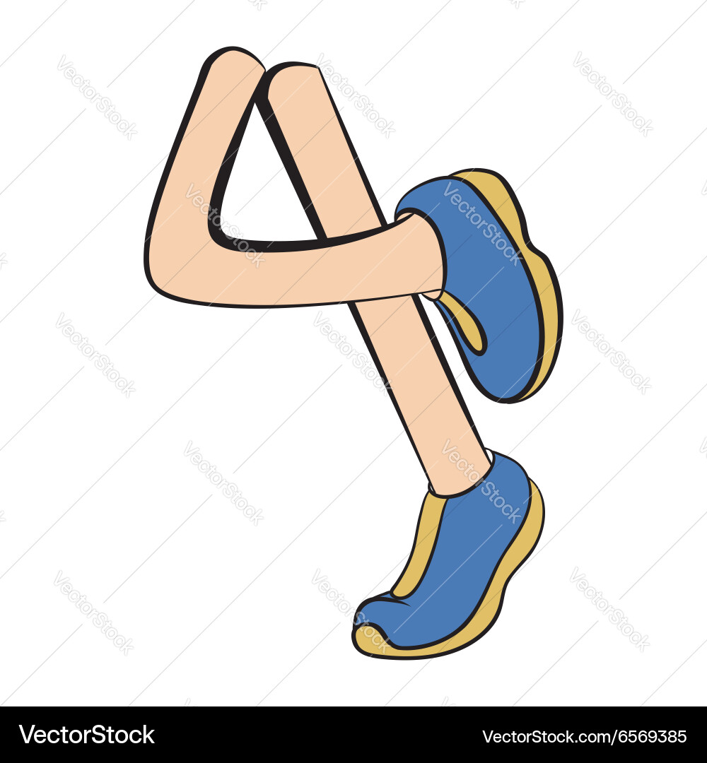 Cartoon running legs Royalty Free Vector Image