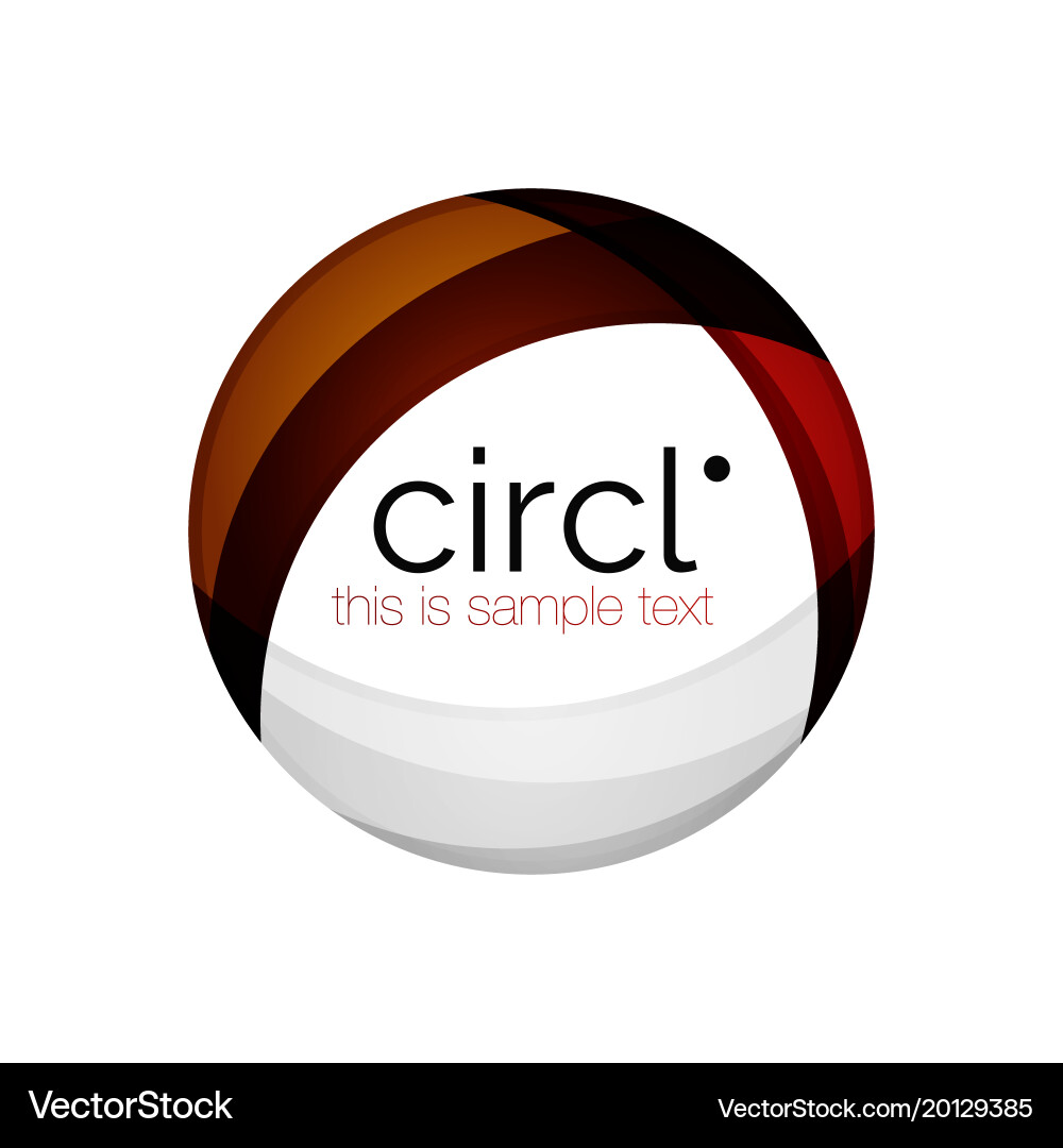 Clean professional colorful circle business icon Vector Image