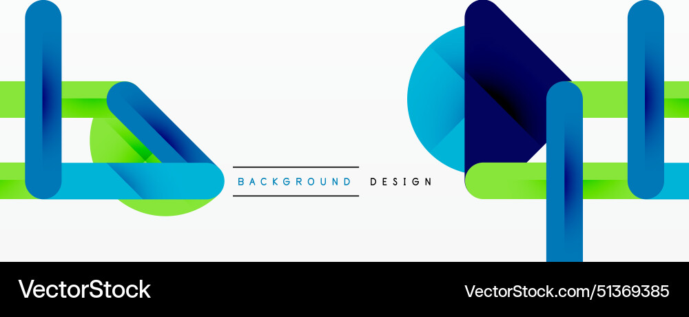 Colorful lines with shadows geometric background Vector Image