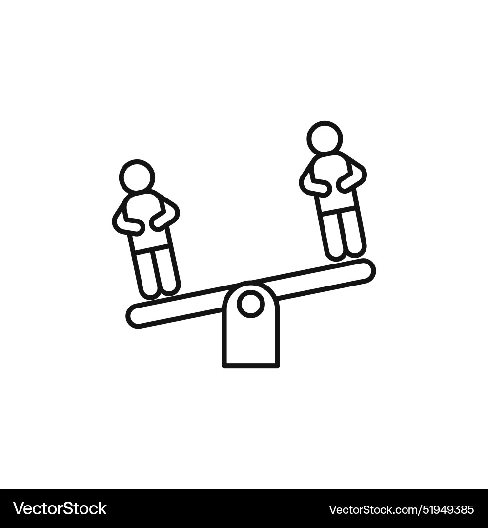 Compare logo sign outline Royalty Free Vector Image