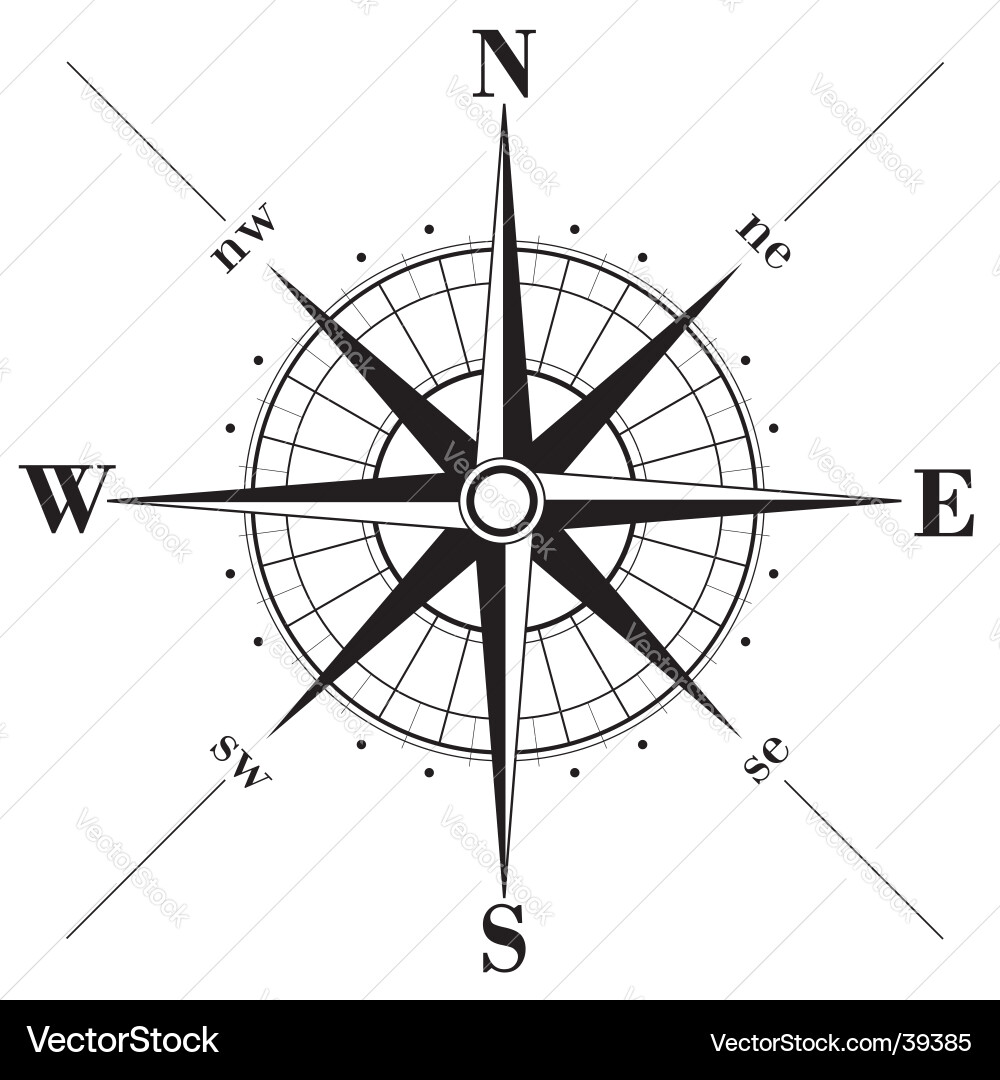 Compass rose Royalty Free Vector Image - VectorStock