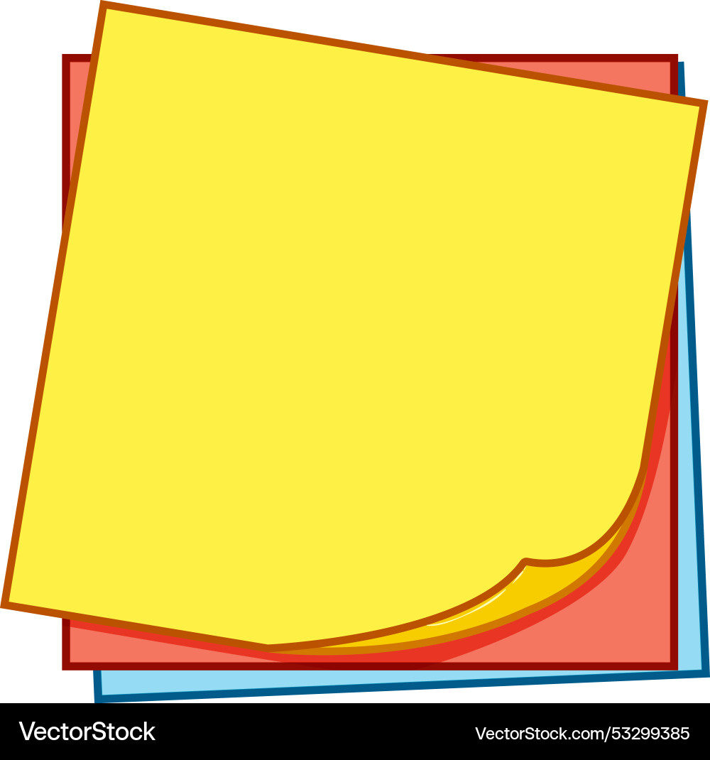 Draft memo paper cartoon Royalty Free Vector Image