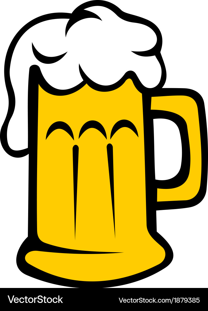 Frothy Beer Mug Royalty Free Vector Image - VectorStock