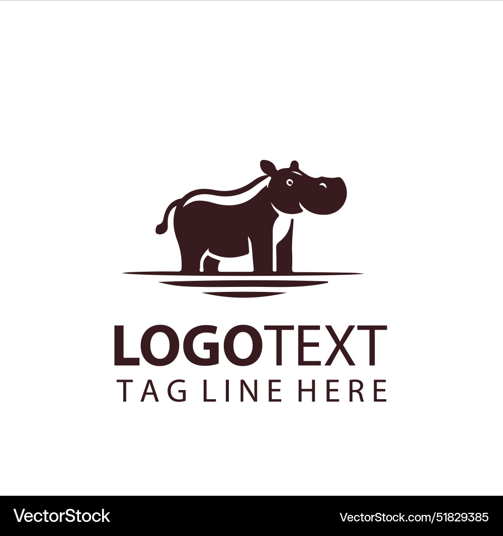 Hippo logo Royalty Free Vector Image - VectorStock