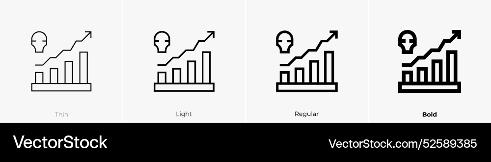 Mortality icon thin light regular and bold style Vector Image