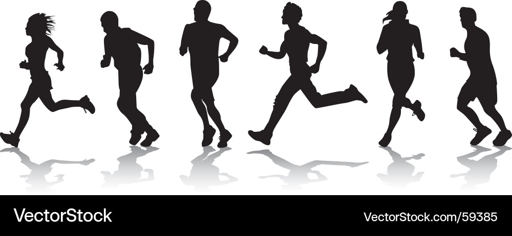 Runners Royalty Free Vector Image - VectorStock