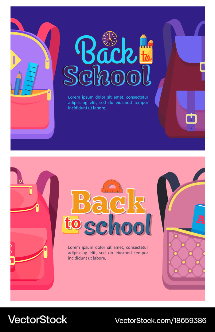 Back to School Stationery Set Royalty Free Vector Image