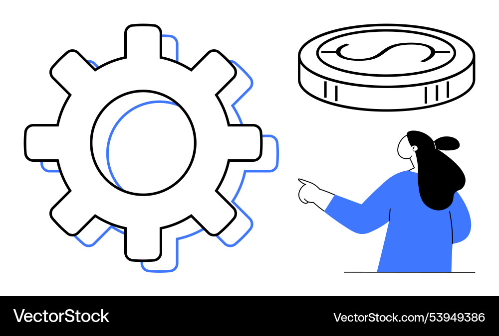 Collaboration and efficiency in financial Vector Image